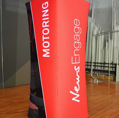 inflated LED Back lit tower| Wave light tower | Dye sublimation print ...