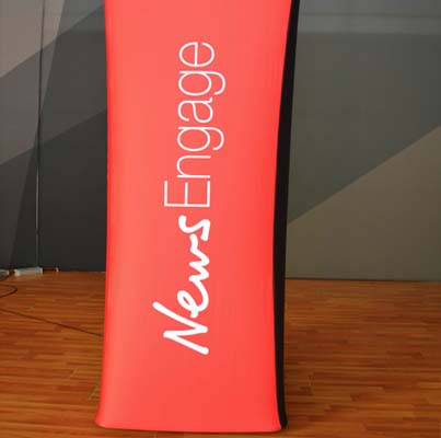 inflated LED Back lit tower| Wave light tower | Dye sublimation print ...